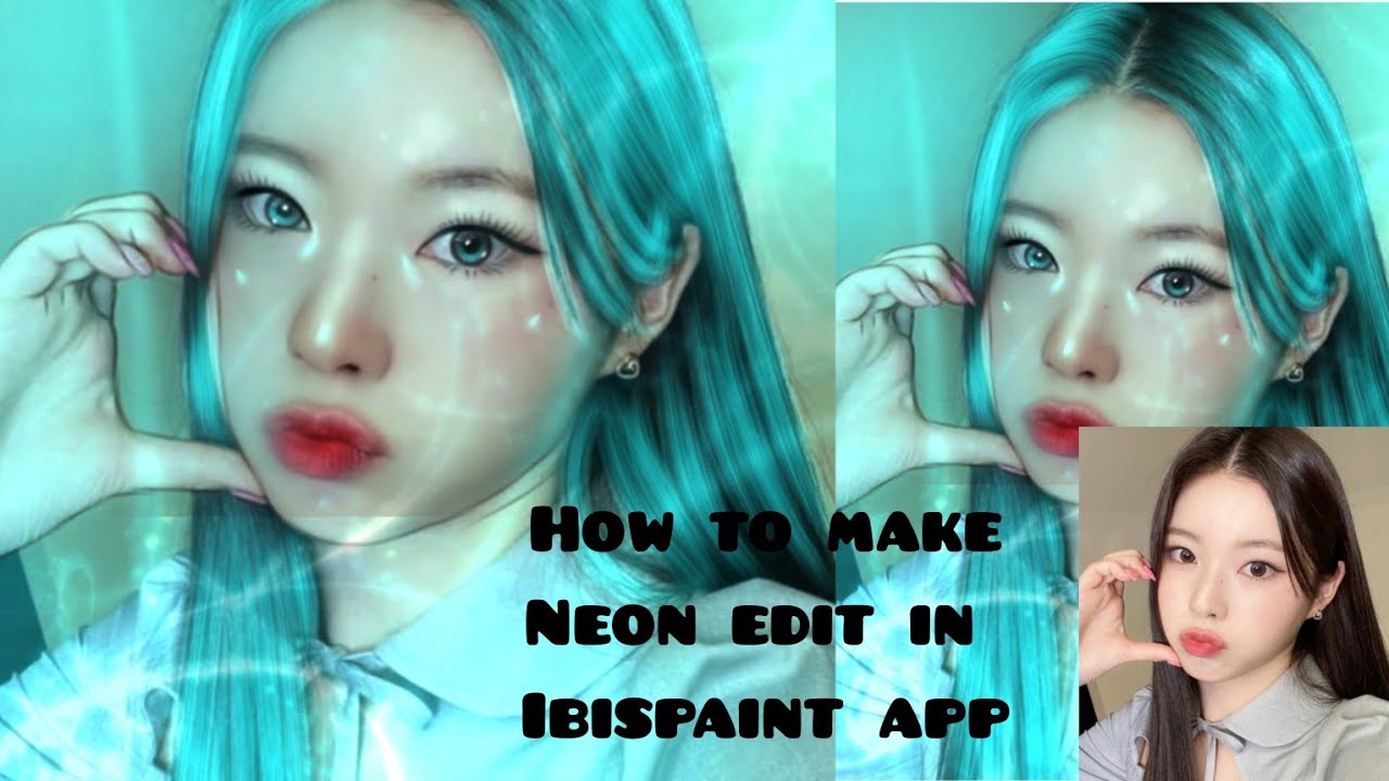 how to make neon edit in Ibispaint app - YouTube