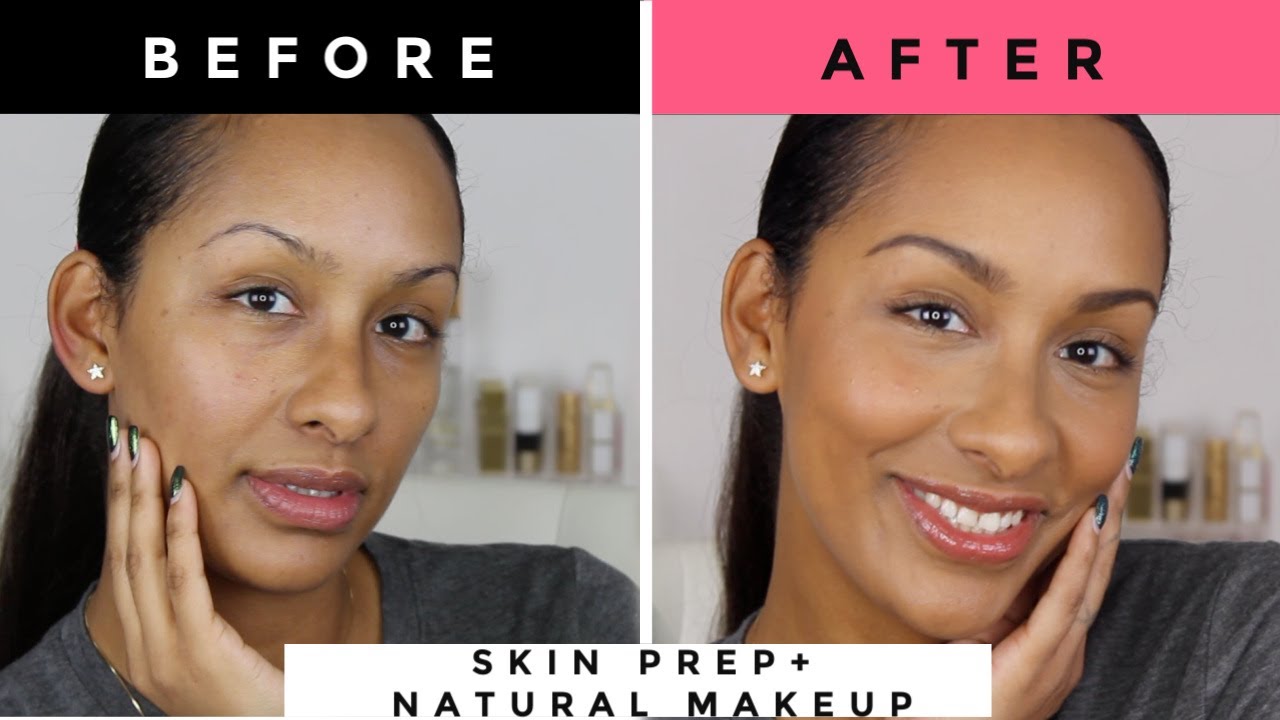 "Skin Prep" Morning Skincare + My Natural Everyday Makeup Look - YouTube