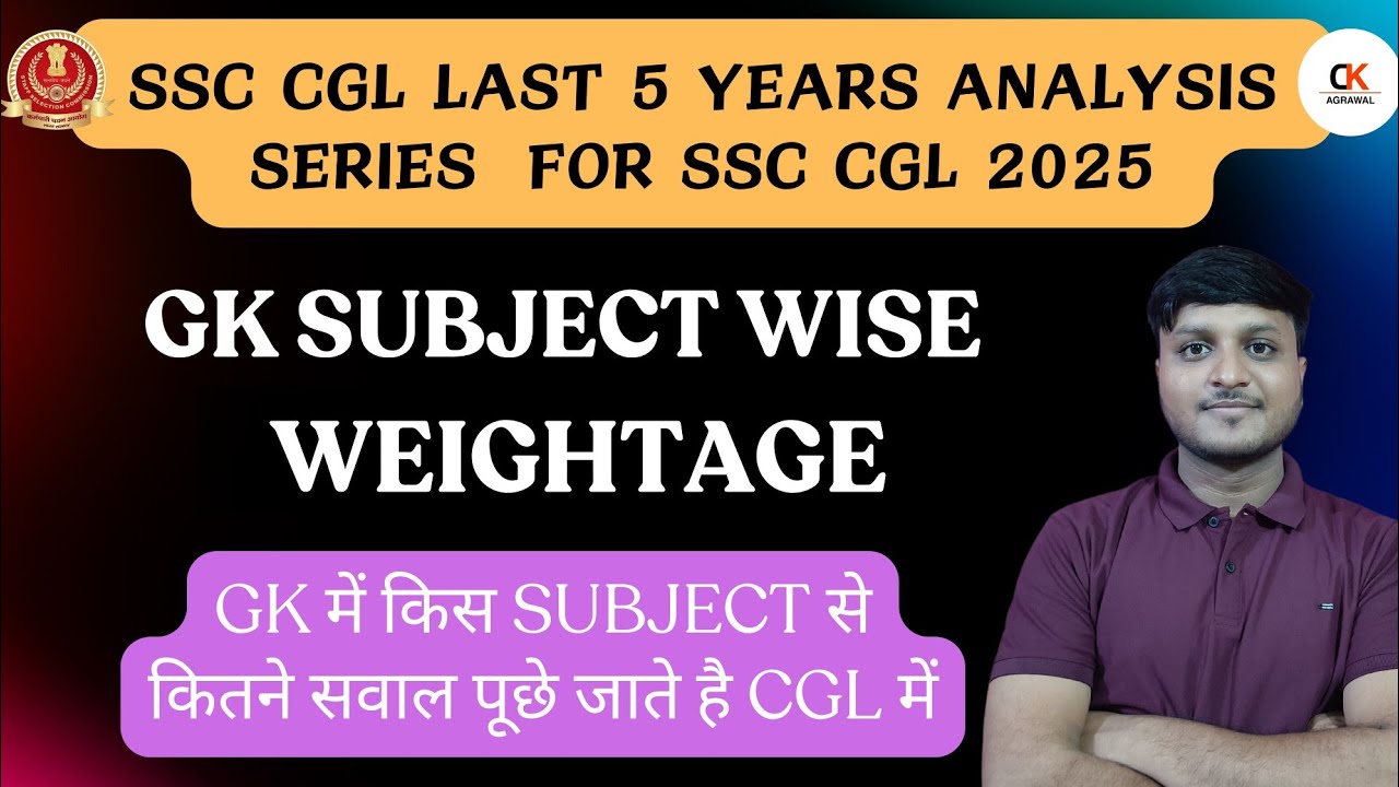 GK Subject Wise Weightage For SSC CGL 2025 | Last 5 Years SSC CGL ...