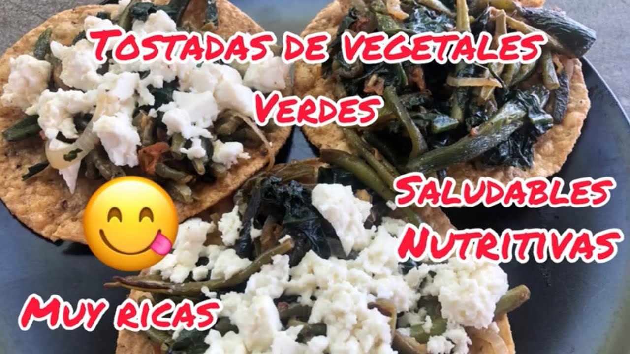 Tostadas de vegetales verdes muy ricas y saludables.😋 - YouTube