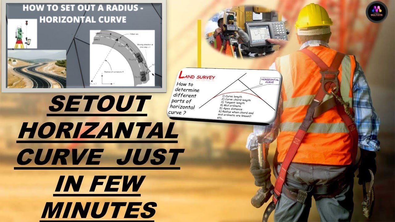 horizontal curve setting out - YouTube