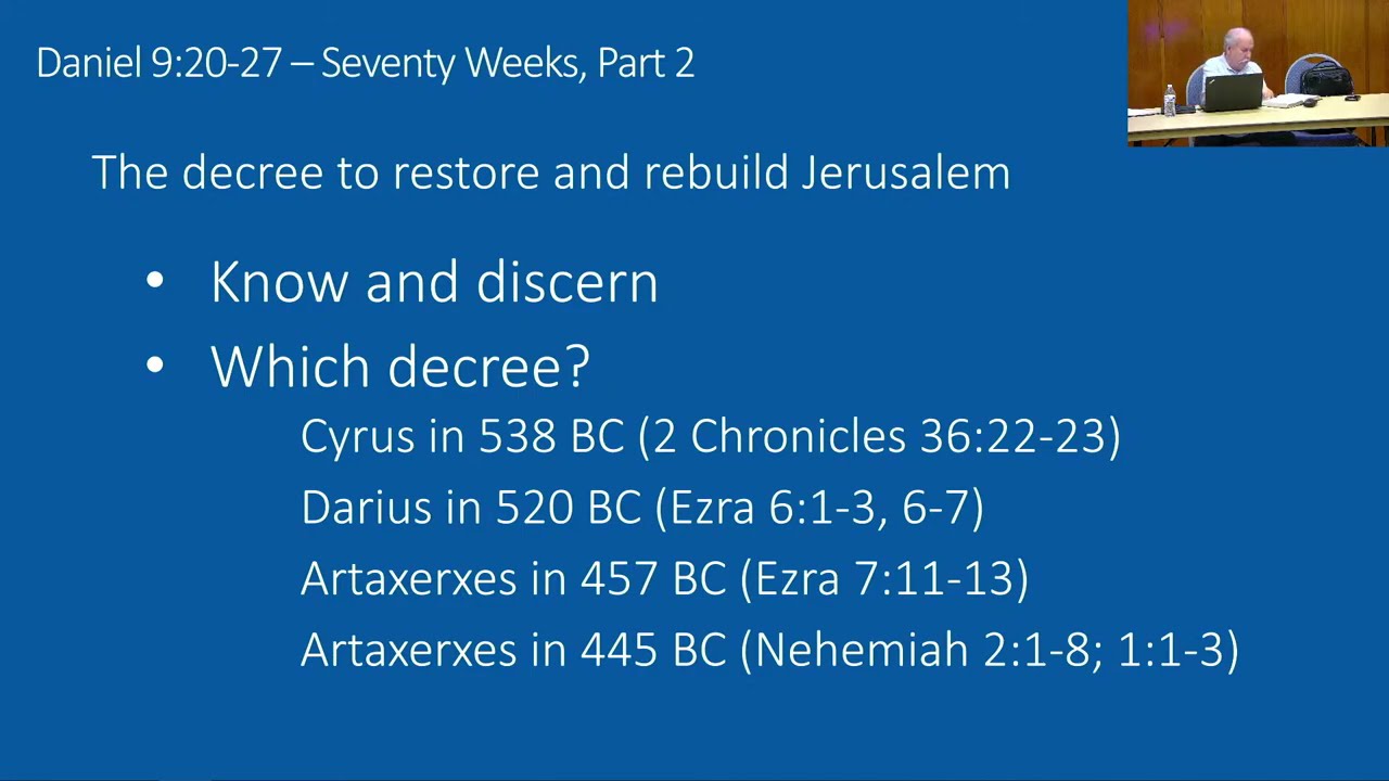 ICC Midweek Bible Study Daniel 9:20-27. Seventy Weeks, part 2 - YouTube