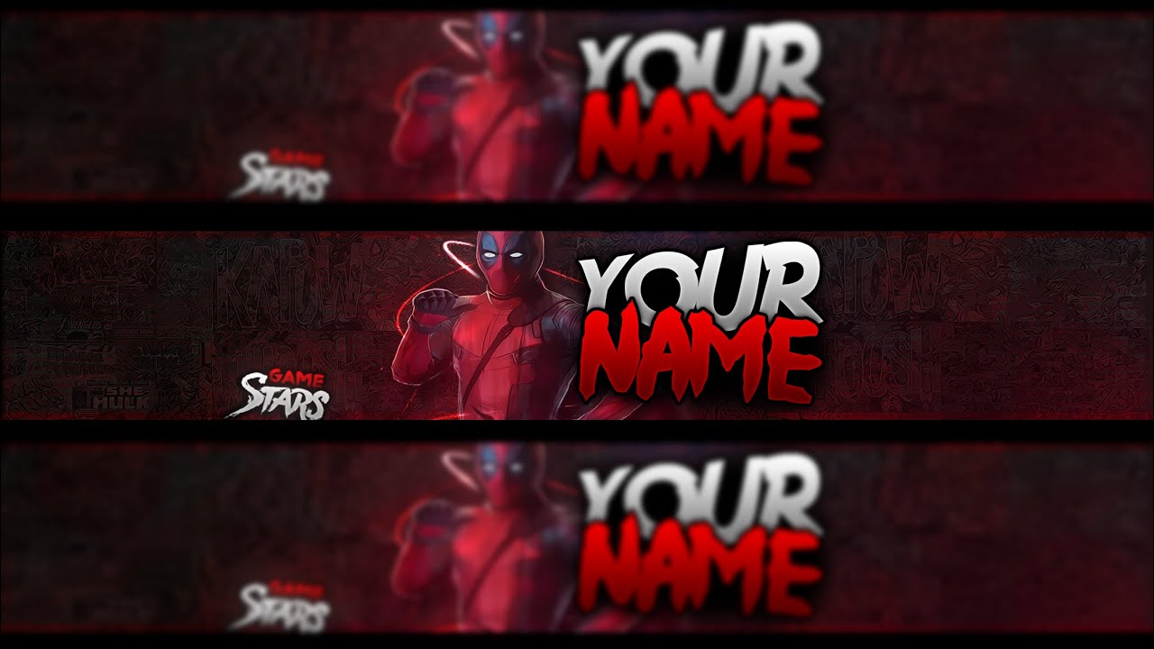 Banner Editable Deadpool Estilo Marvel - YouTube