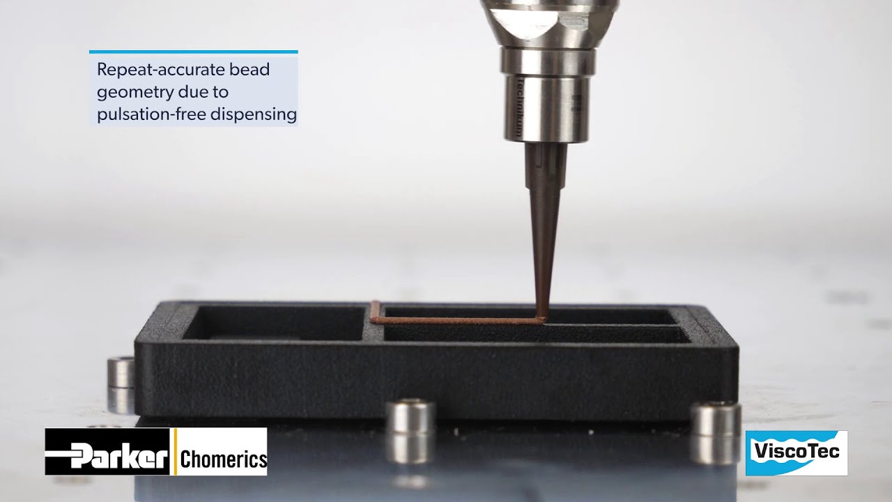 Dispensing of CHOFORM 5575 Silver-Plated Aluminum Form-In-Place EMI ...