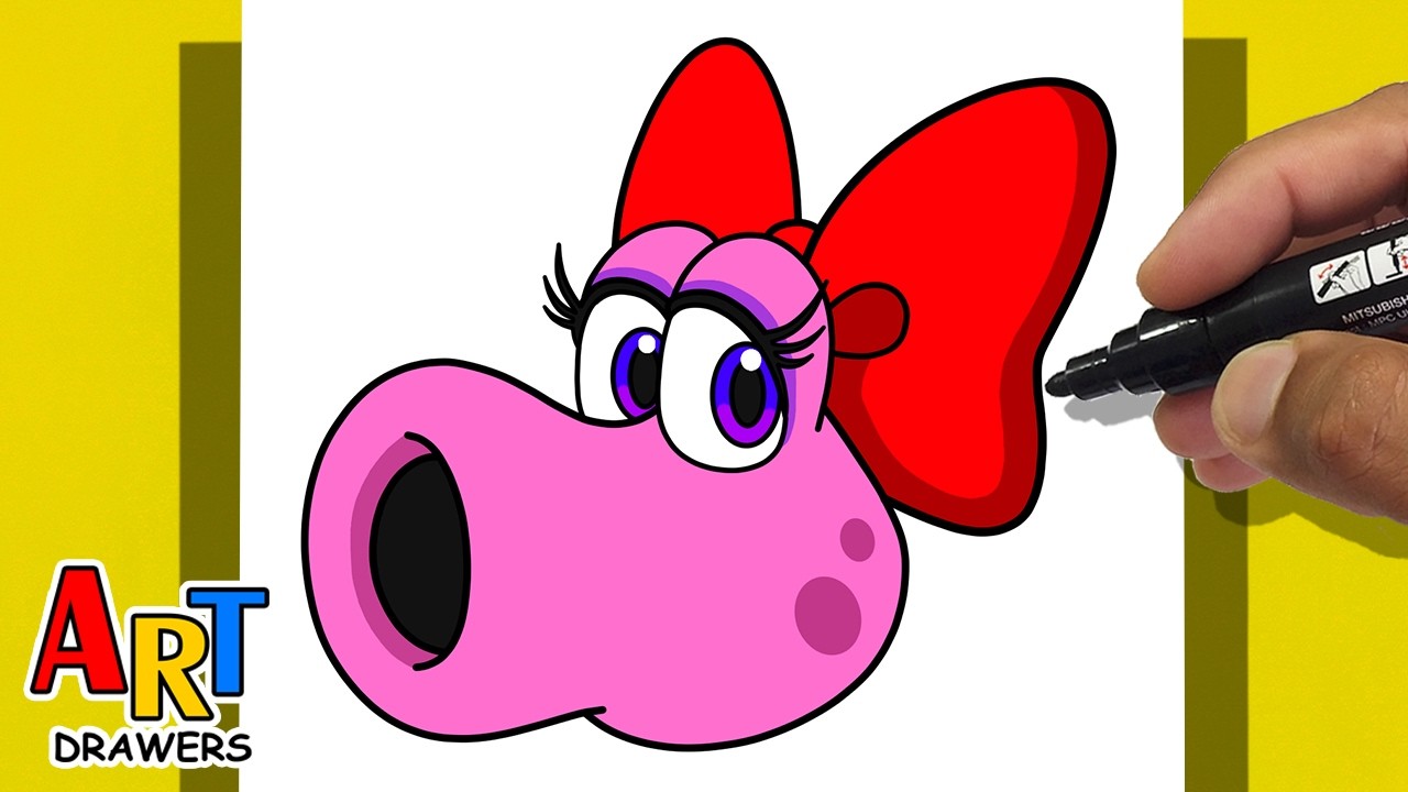How to DRAW Birdo - SUPER MARIO GALAXY - YouTube