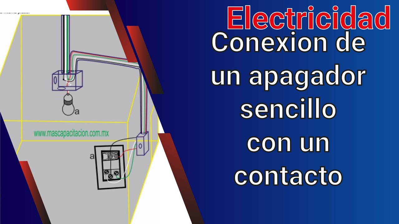 Conexion de un apagador con un foco | Curso de electricidad cap 20 ...