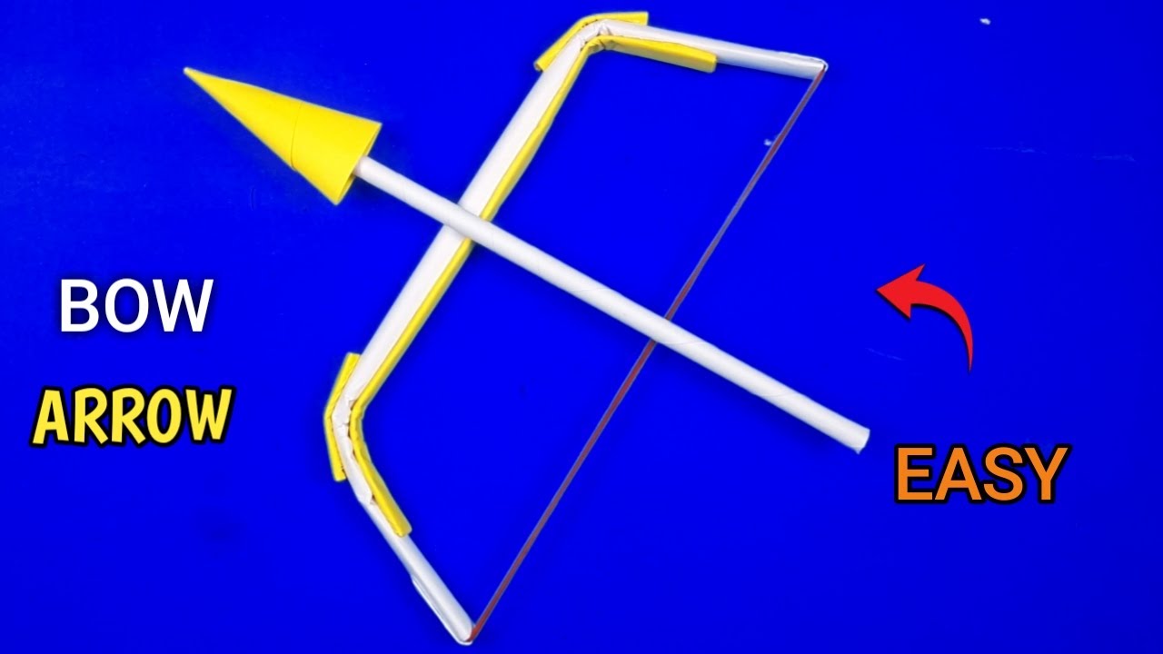 How to make a Paper Arrow and Bow Easy At home It Actually Works - YouTube