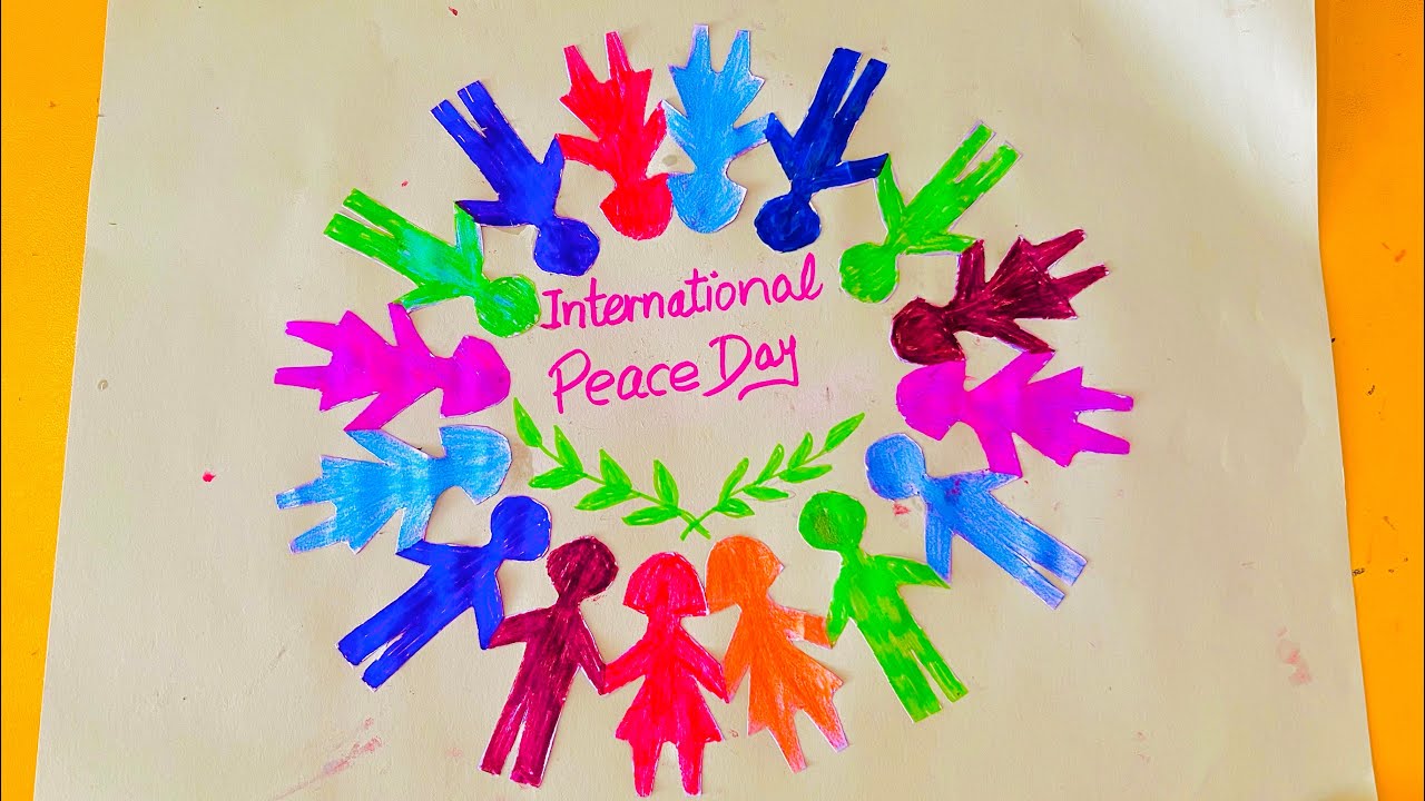 DIY International Peace Day Poster | school project | easy to make ...