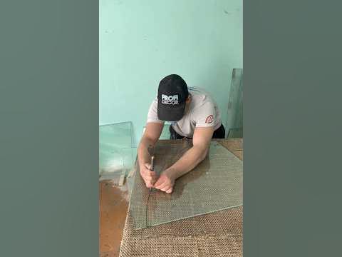 Резка стекла 6 мм Glass cutting 6mm #резкастекла #стекло #стеклорез# ...