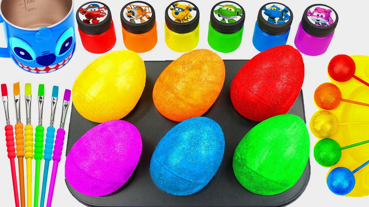 Surprise Eggs | Rainbow mixed eggs from sparkling rainbow magic candy ...