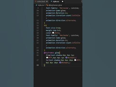 Glowing Text Animation using #html #css |Source Code On Pin Comment | #shorts #tranding - YouTube