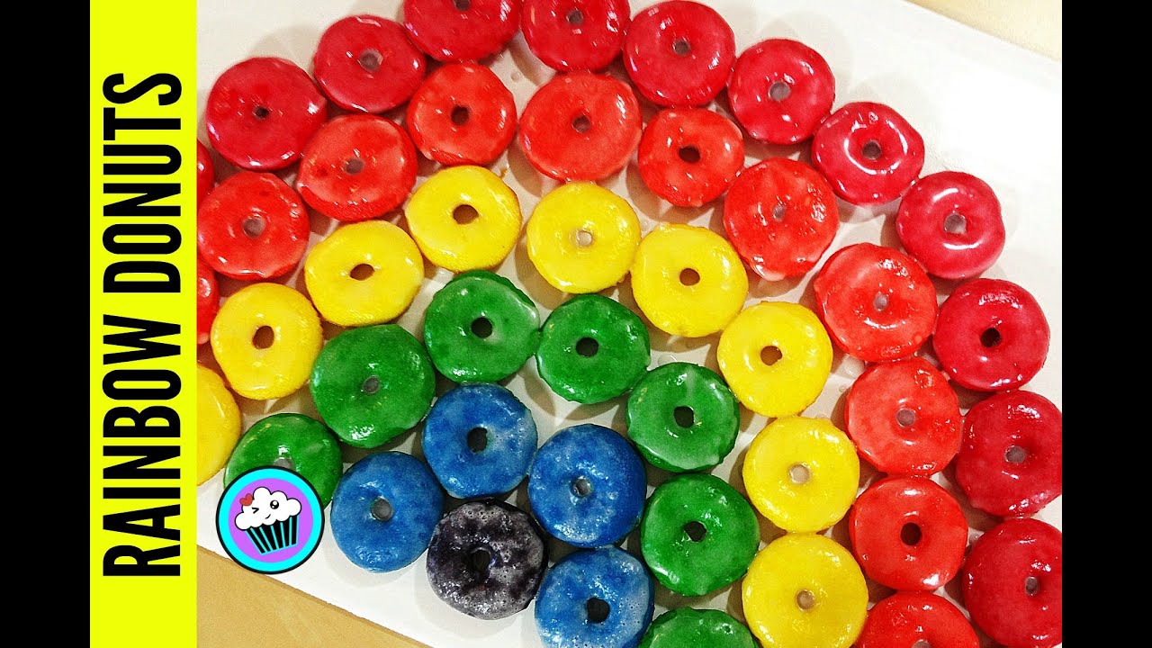 How to make Mini Rainbow Donuts | Pinch of Luck - YouTube