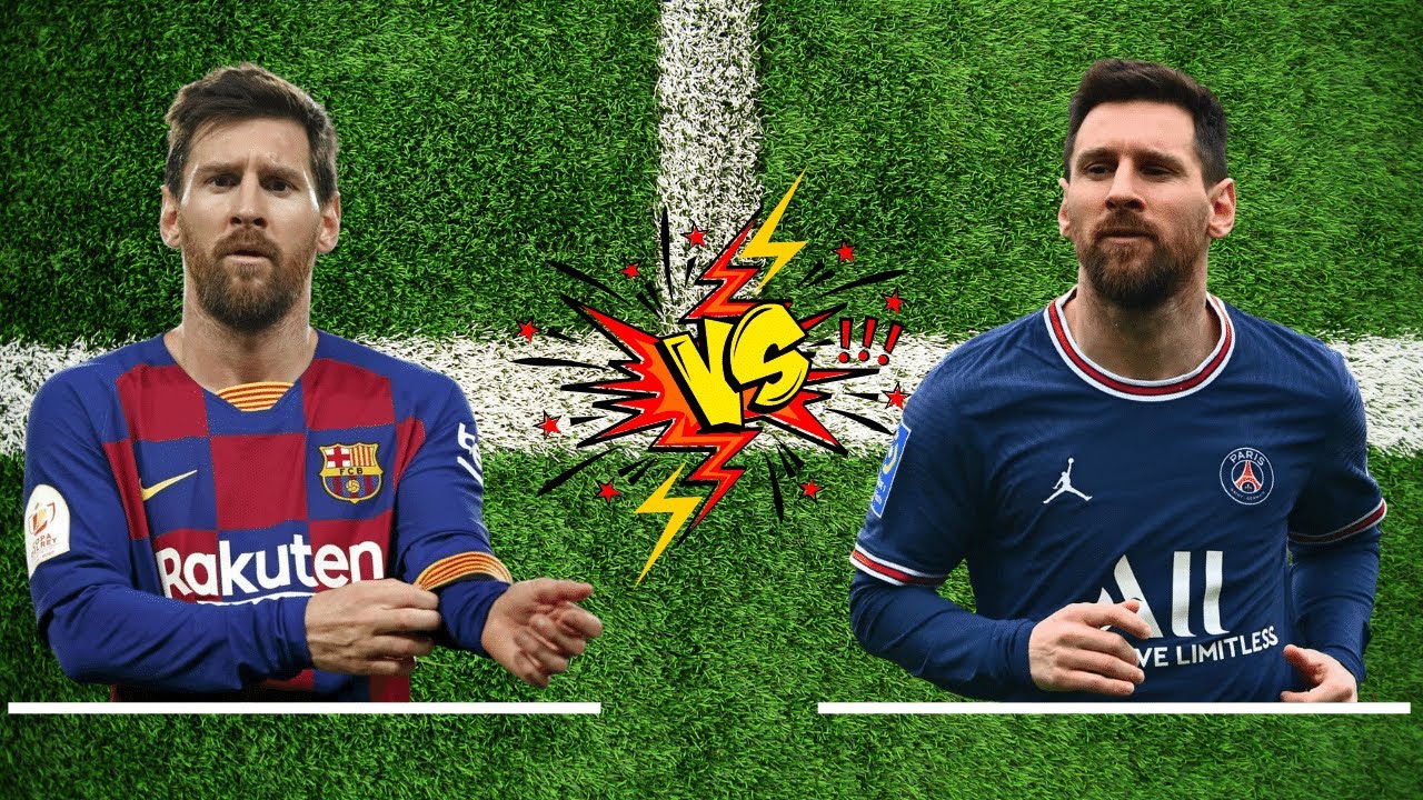 FCB Messi vs PSG Messi⚽🔥 - YouTube