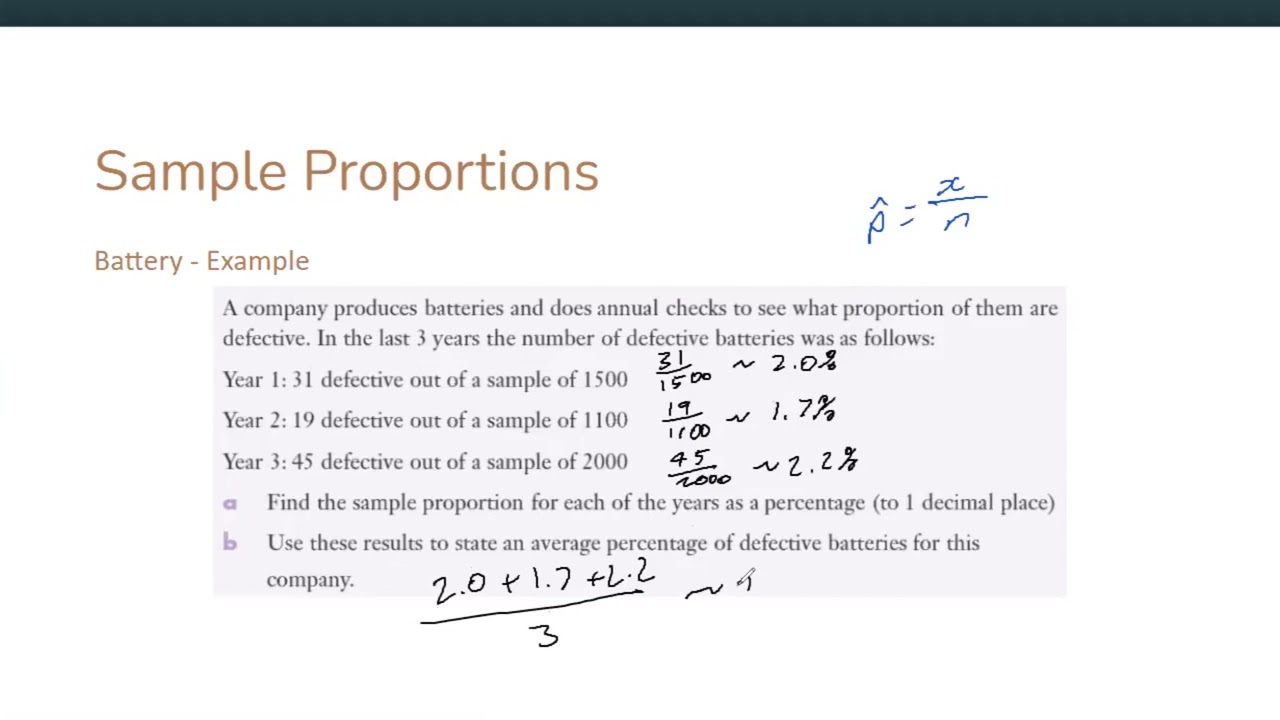 Binomial Distributions Sample Proportions Yr 12 Ext 1 1 - YouTube