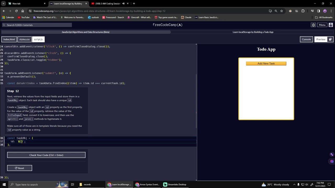 Learn Localstorage By Building A Todo App 12 Youtube