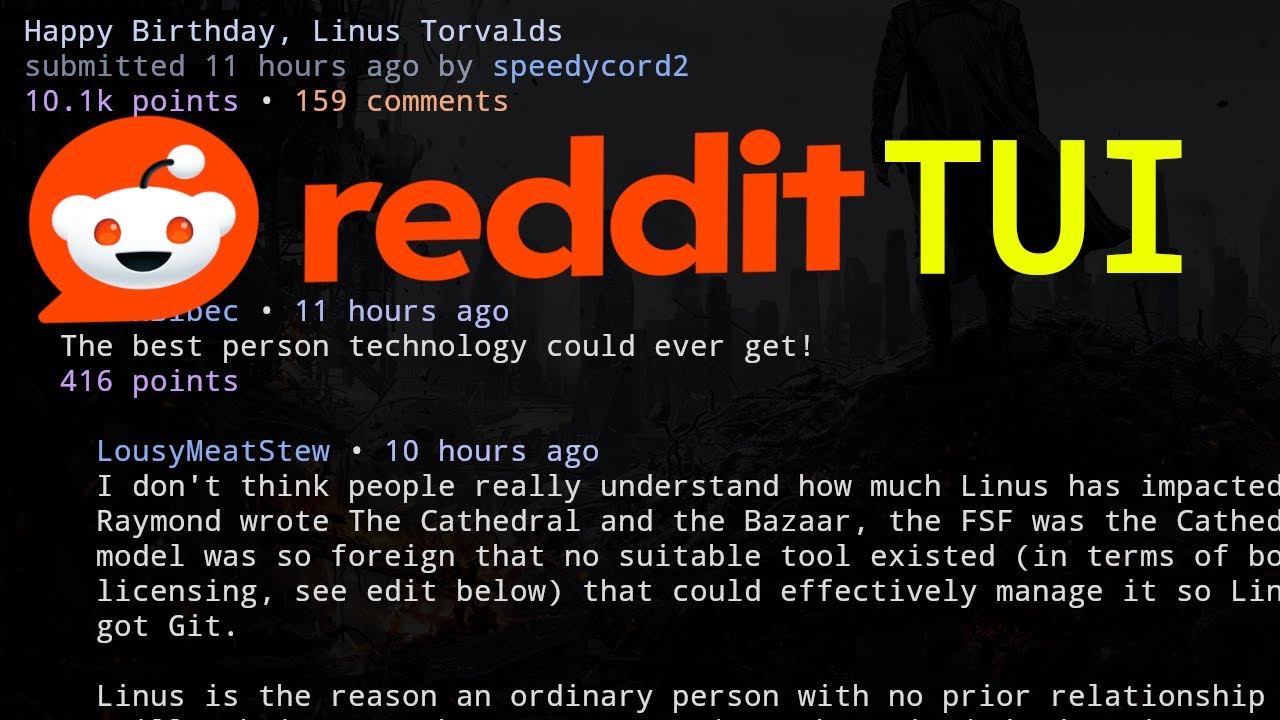 reddittui - Reddit in your Terminal - Linux TUI - YouTube