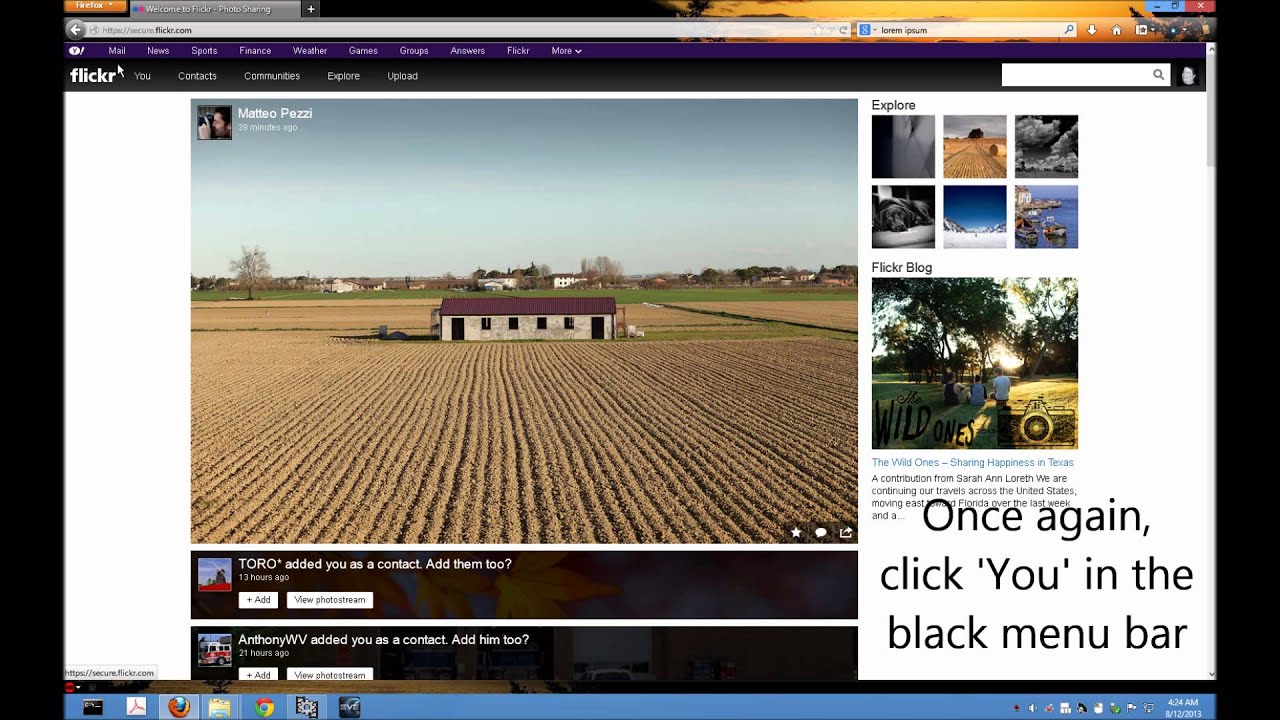 How to Change the Thumbnail of a Set on Flickr - YouTube