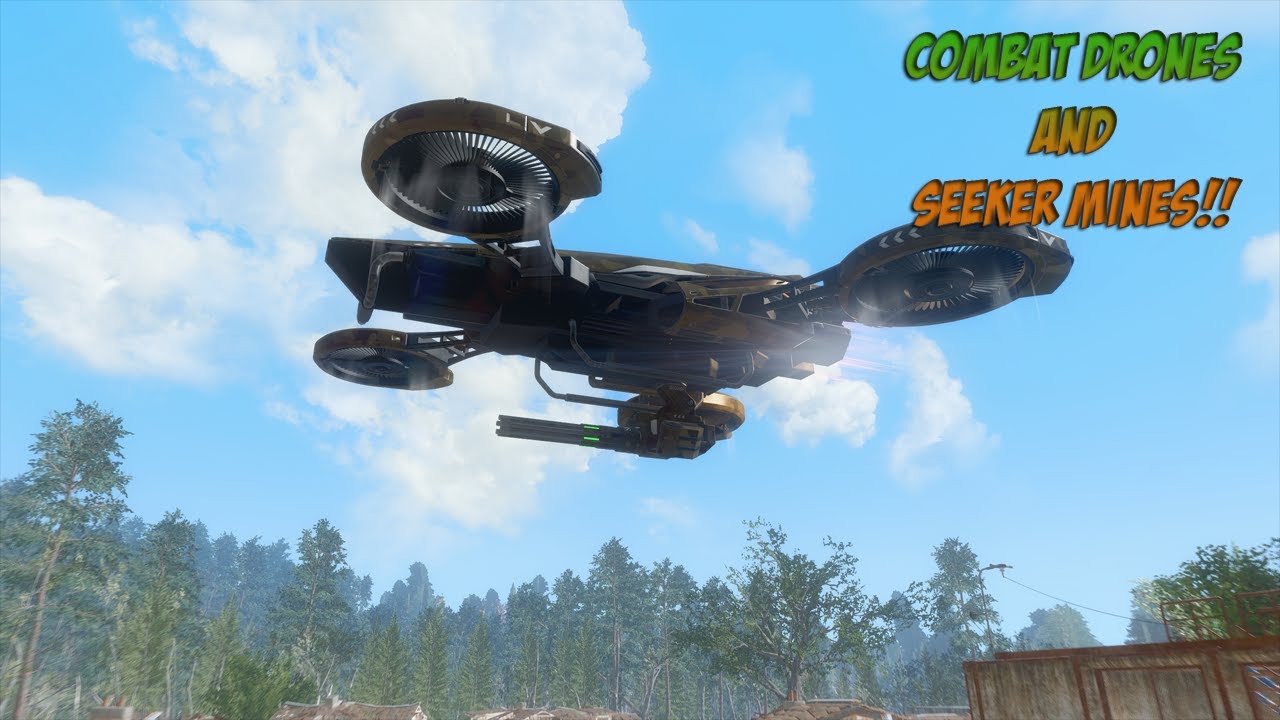 FALLOUT 4, COMBAT DRONES AND SEEKER MINES! - YouTube