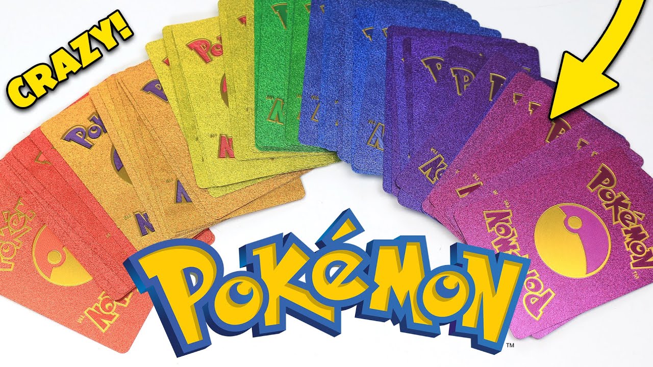 Rainbow Gold Pokemon Cards Box - CRAZY COLORED ULTRA RARE Cards! - YouTube