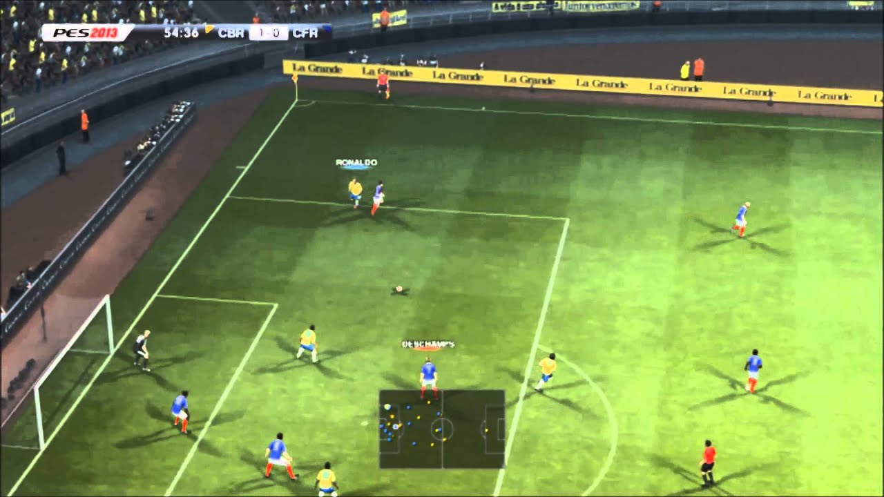 Gameplay PES 2013 Clássico Brasil x Clássico França - YouTube