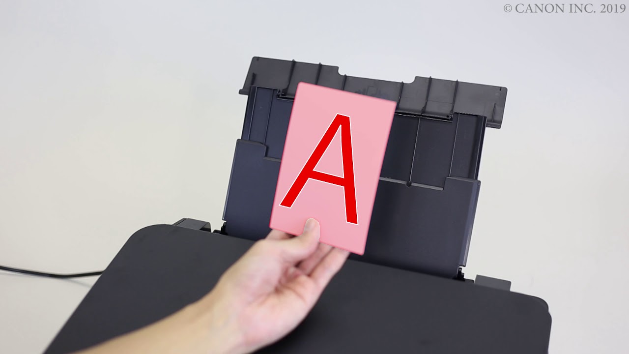 Loading paper: rear tray (G6000 series) - YouTube