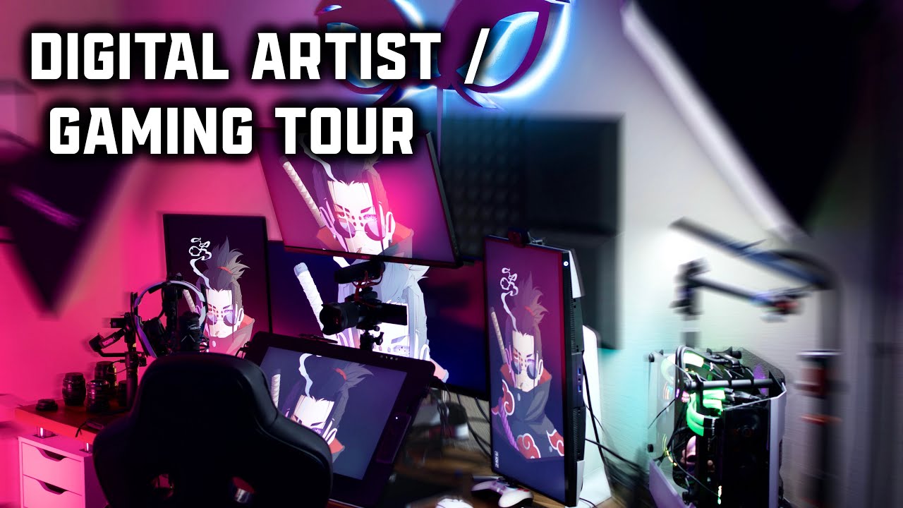 I Built My Ultimate Art & Gaming Setup! 🔥 | Desk Tour - YouTube