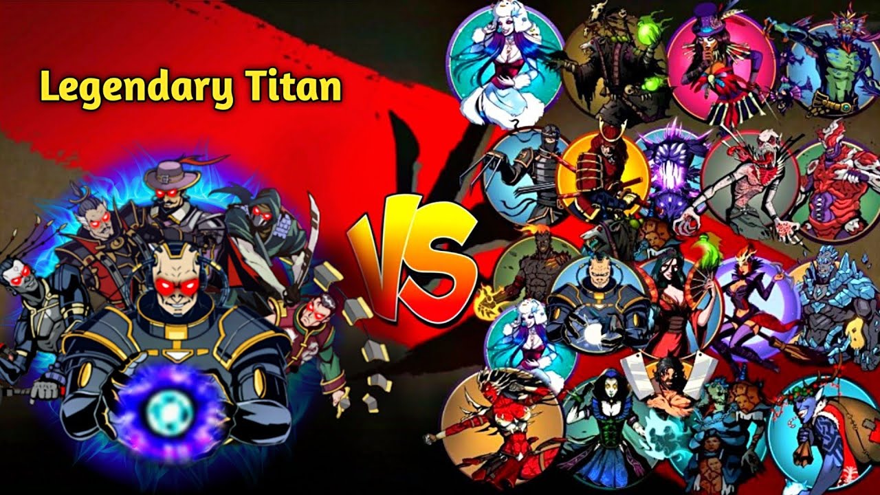 Shadow fight 2 Titan (Legendry Titan with Assistant Skill) vs All ...