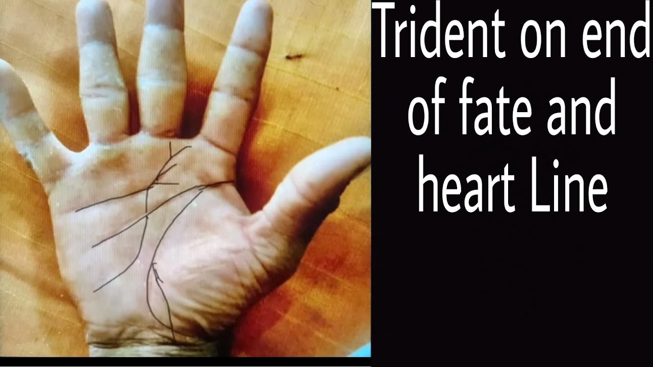 Trident on end of fate and heart line Raja Uk 🇬🇧 palmistry - YouTube