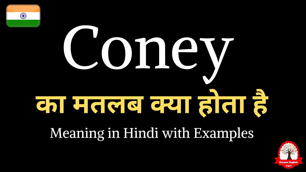 Coney Meaning in Hindi | Coney का मतलब क्या होता है? | English ...