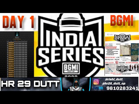 (DAY 1) 1 st BGMI INDIAN SERIES CUSTOM - YouTube