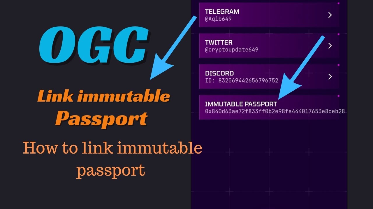 OGC Link immutable passport - How to link immutable passport in OGC application #ogcmining # ...
