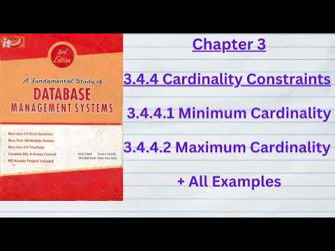 Cardinality Constraints Minimum and Maximum Cardinality in DBMS |Types of Binary Relationships ...