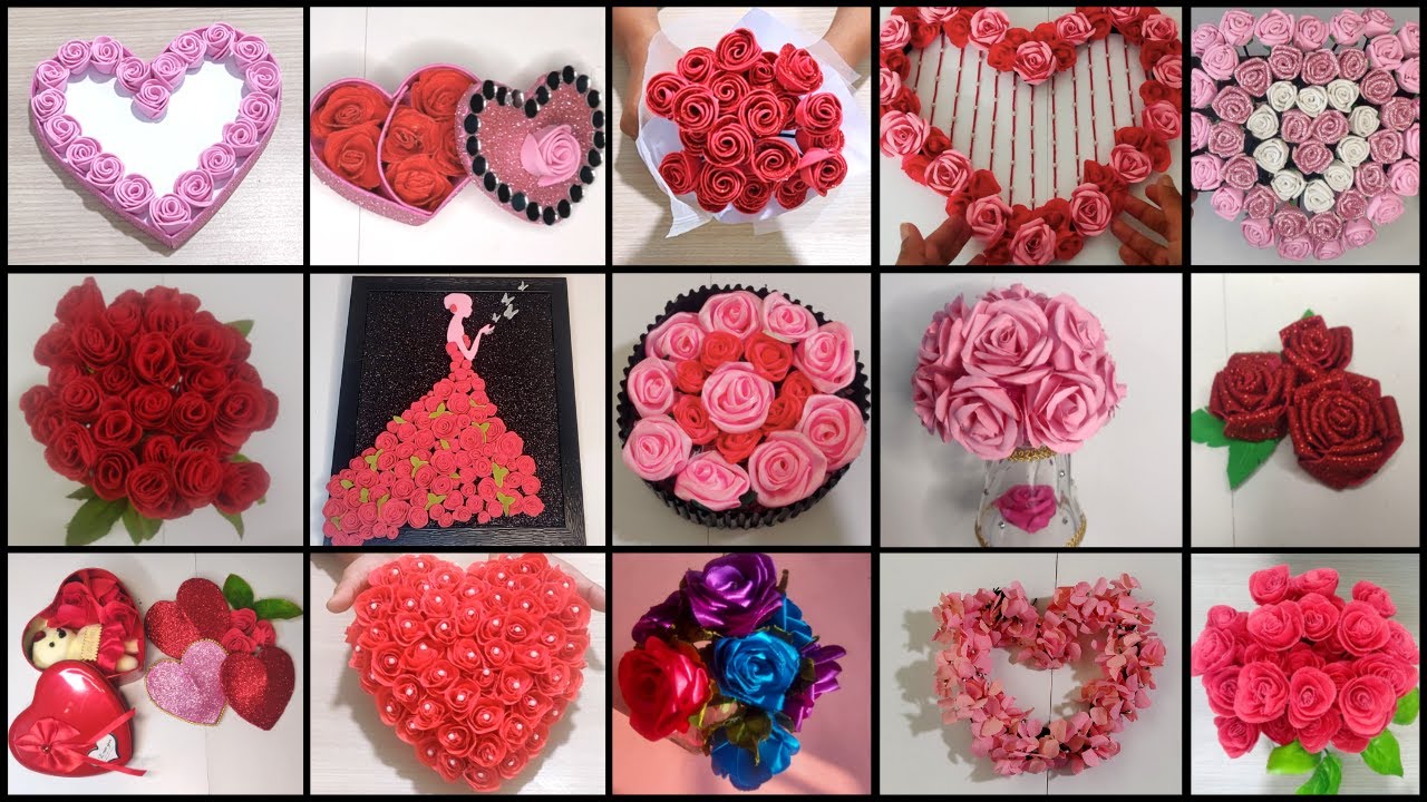 16 Easy Ideas for Valentines Day 2021 | Rose Flower Bouquets | Heart ...