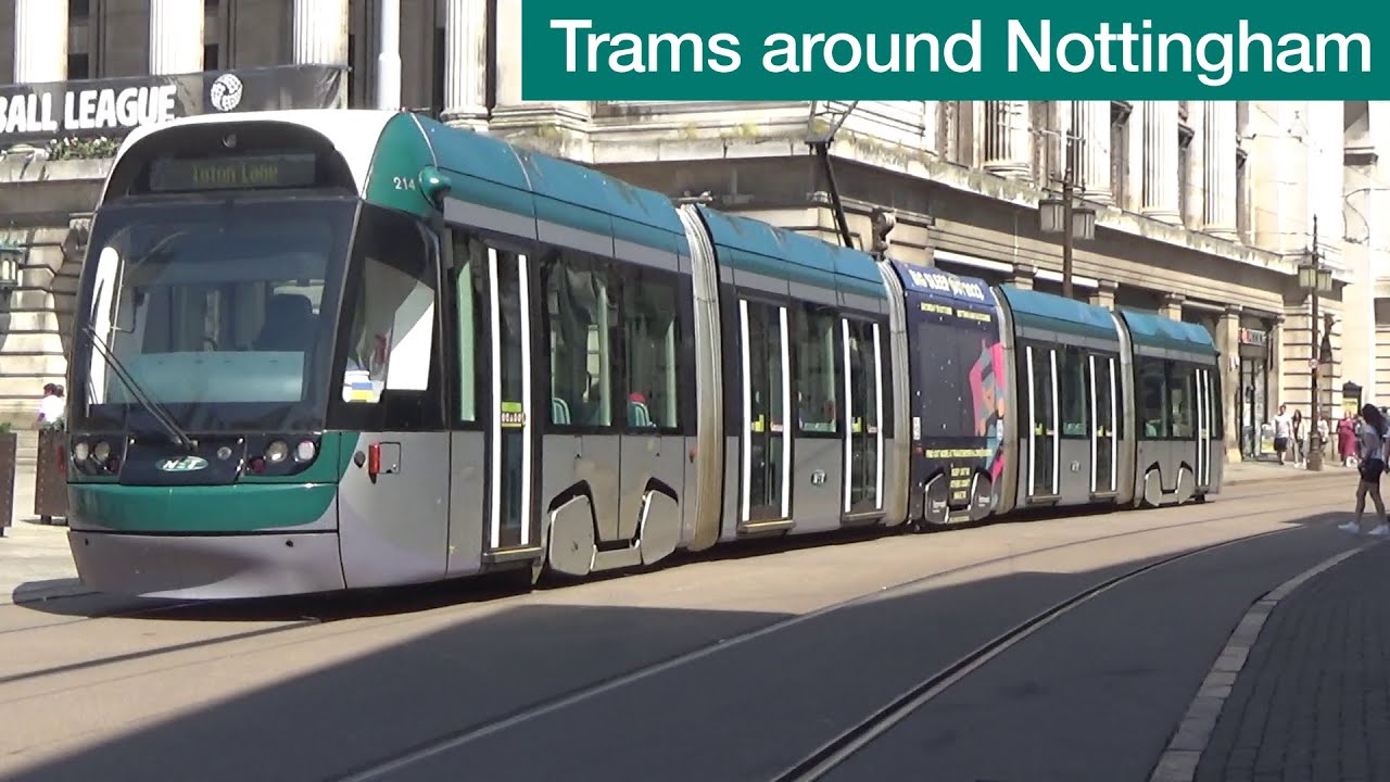 NET Trams Around Nottingham (and a few buses) - YouTube