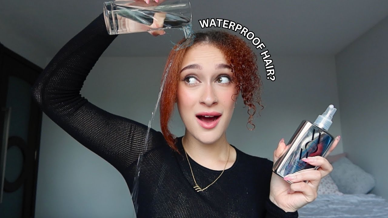 MAKING MY CURLY HAIR WATERPROOF???? - YouTube