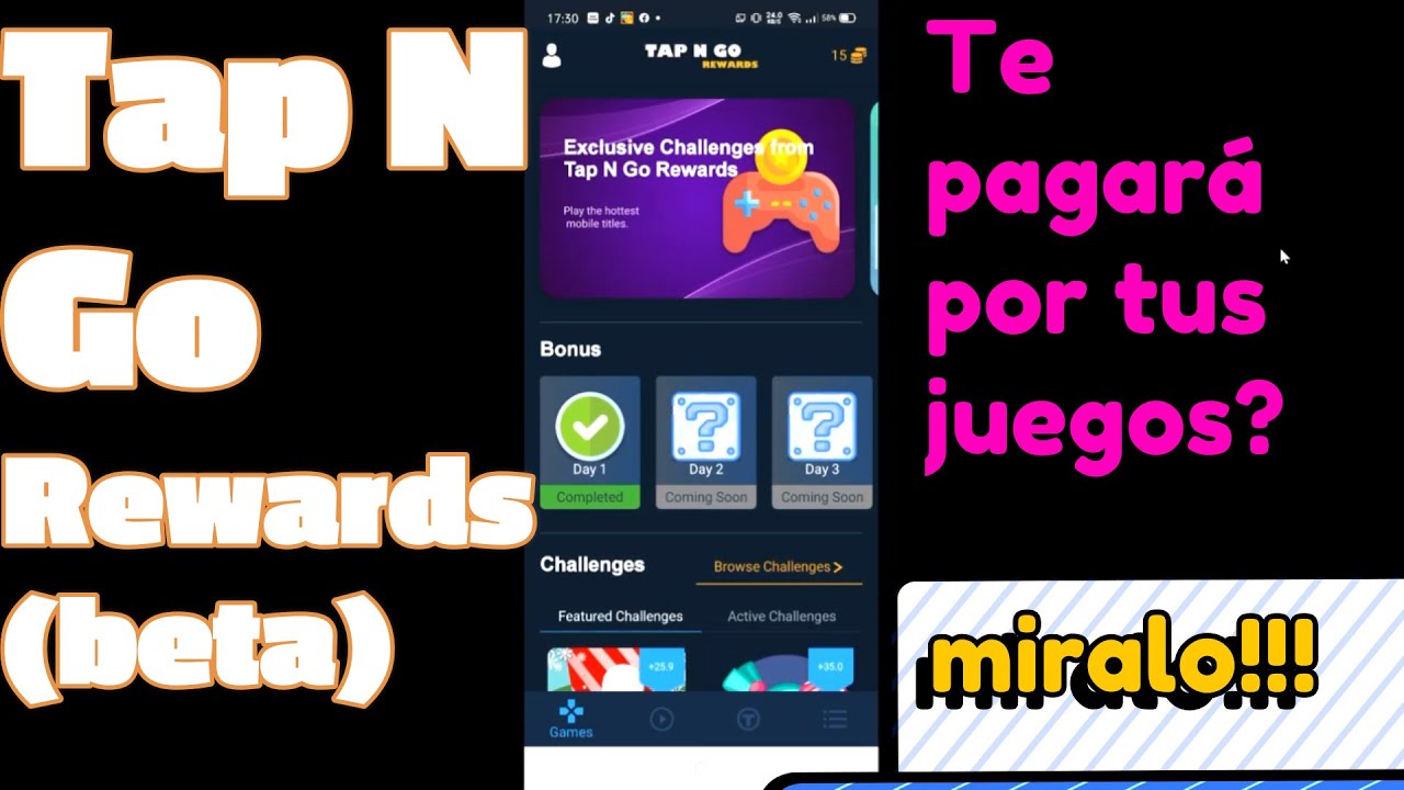 Tap N Go Rewards [Beta], PAGA POR JUGAR TU GAMES FAVORITOS???? - YouTube