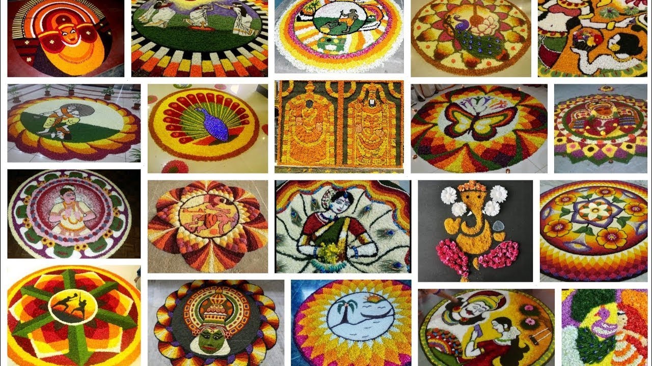 Latest Onam Pookalam Designs 2021 | Onam Pookalam | Simple to First ...
