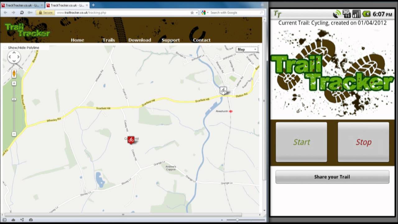 TrailTracker - Live GPS tracking for Android - YouTube