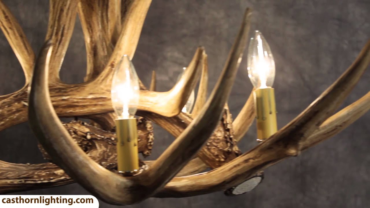 Mule Deer 6 Antler Chandelier Cast Horn Designs - YouTube