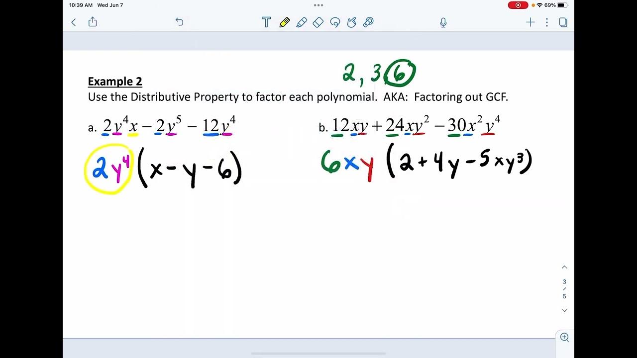 8.5 - Using the Distributive Property (AKA Factoring out GCF) - YouTube