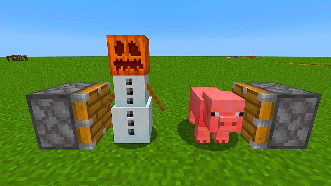 Epic Minecraft Experiment: Snow Golem Merged with Pig! - YouTube