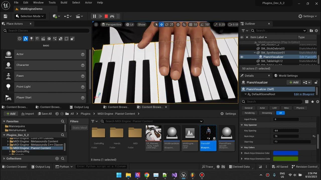 (WIP) Midi Engine Pianist | Unreal Engine | Eminem Lose Yourself - YouTube