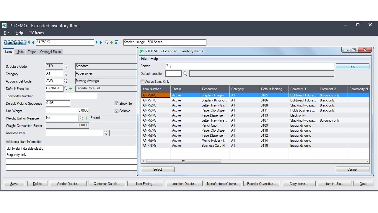 Extended Inventory Items for Sage 300 - YouTube