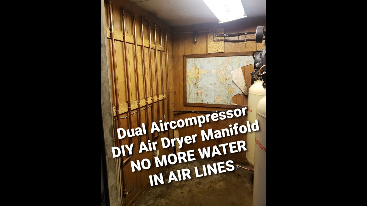 Dual Air Compressor Setup Aftercooler and copper pipe Dryer. No More ...