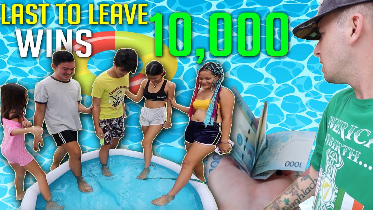 LAST TO LEAVE POOL WINS 10,000 PESOS! (ft. Erica and Brandon) - YouTube