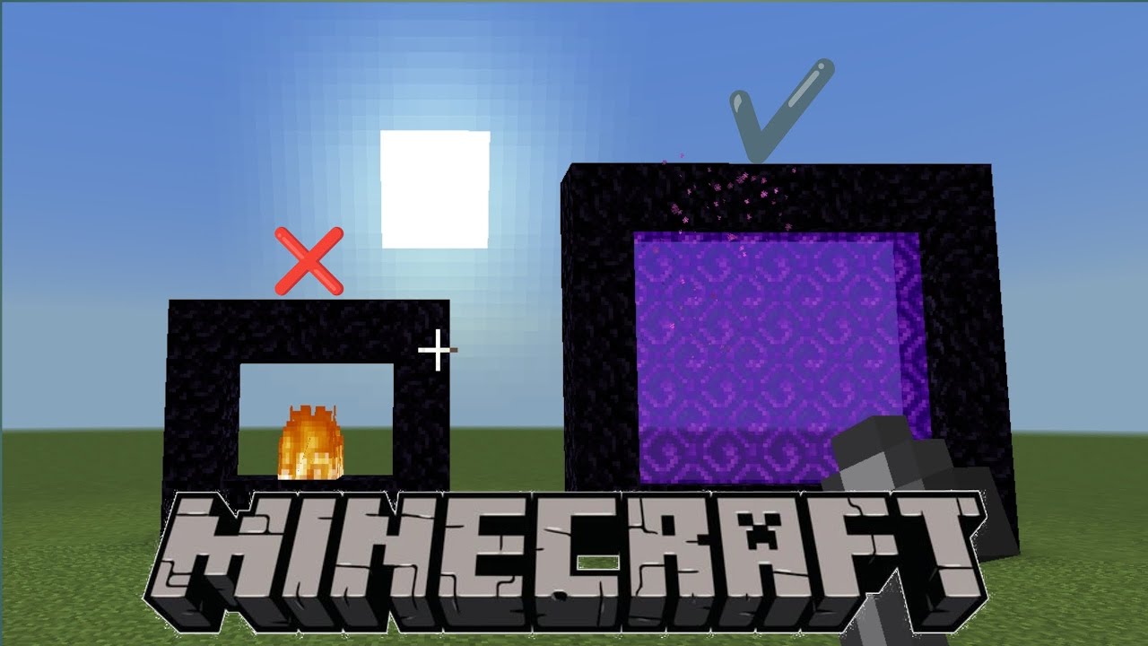 how to make portal in |Minecraft beta| |Wrong make and Right make| 🤨 ...