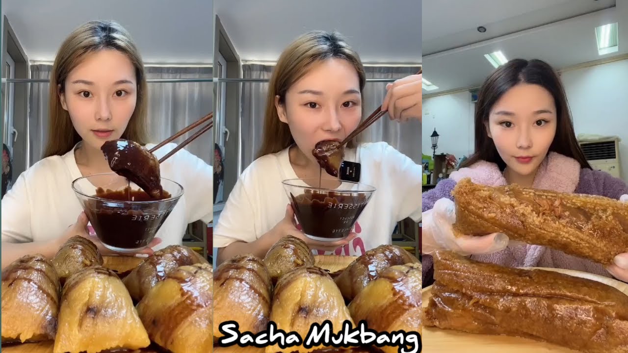 Asmr Eating Show| Mukbang Sticky Rice, Chinese Food | Kwai Mukbang ...