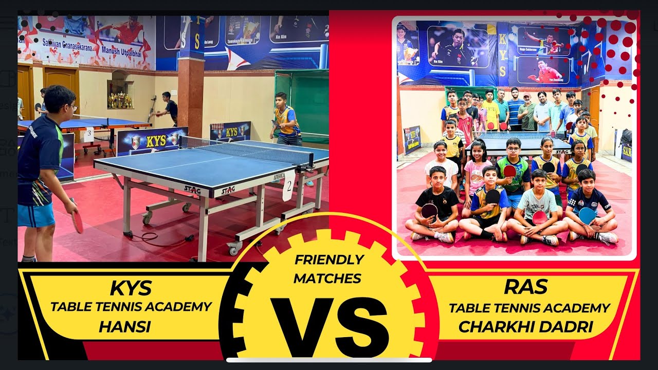 Friendly matches RAS VS KYS table tennis academy - YouTube