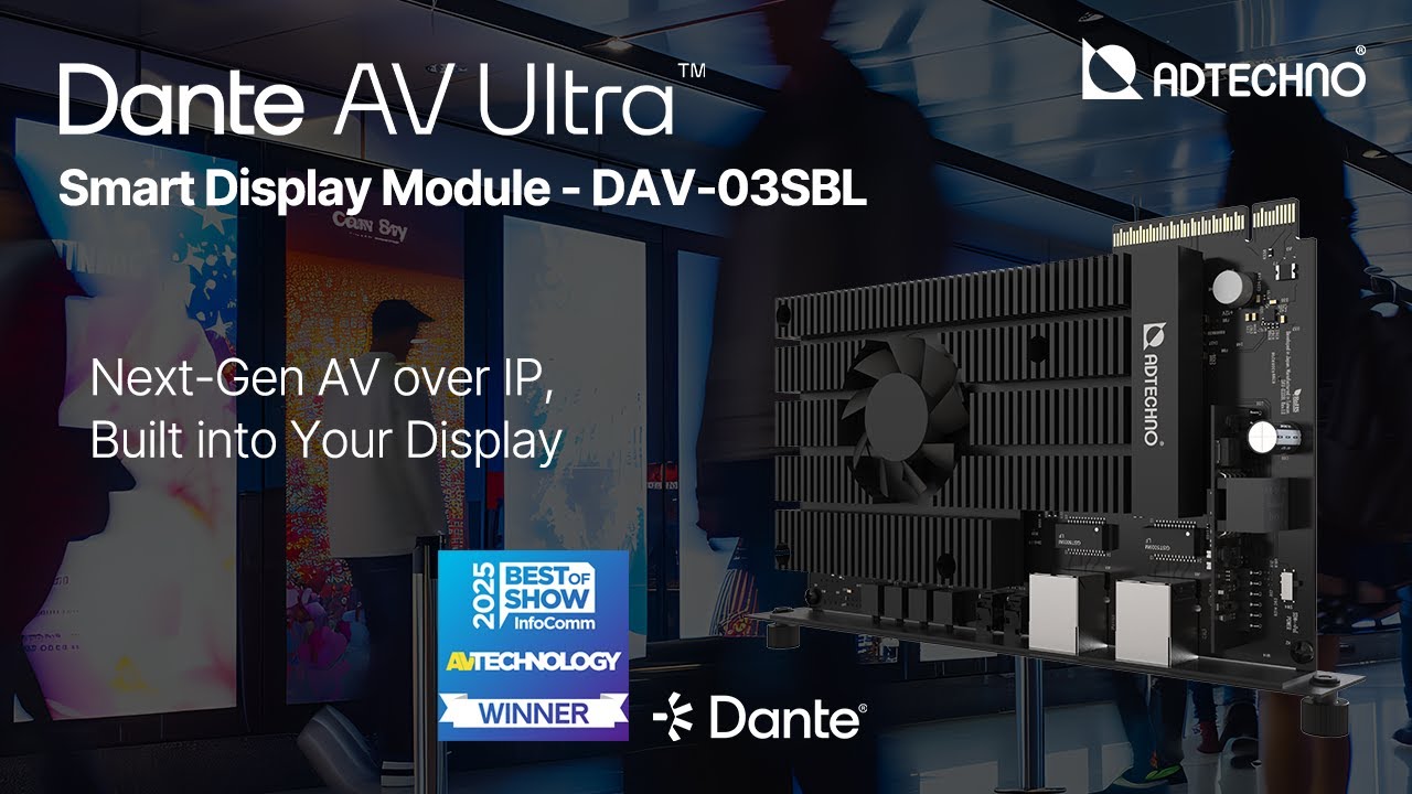 Dante AV Ultra Smart Display Module – DAV-03SBL – ADTECHNO Inc. - YouTube