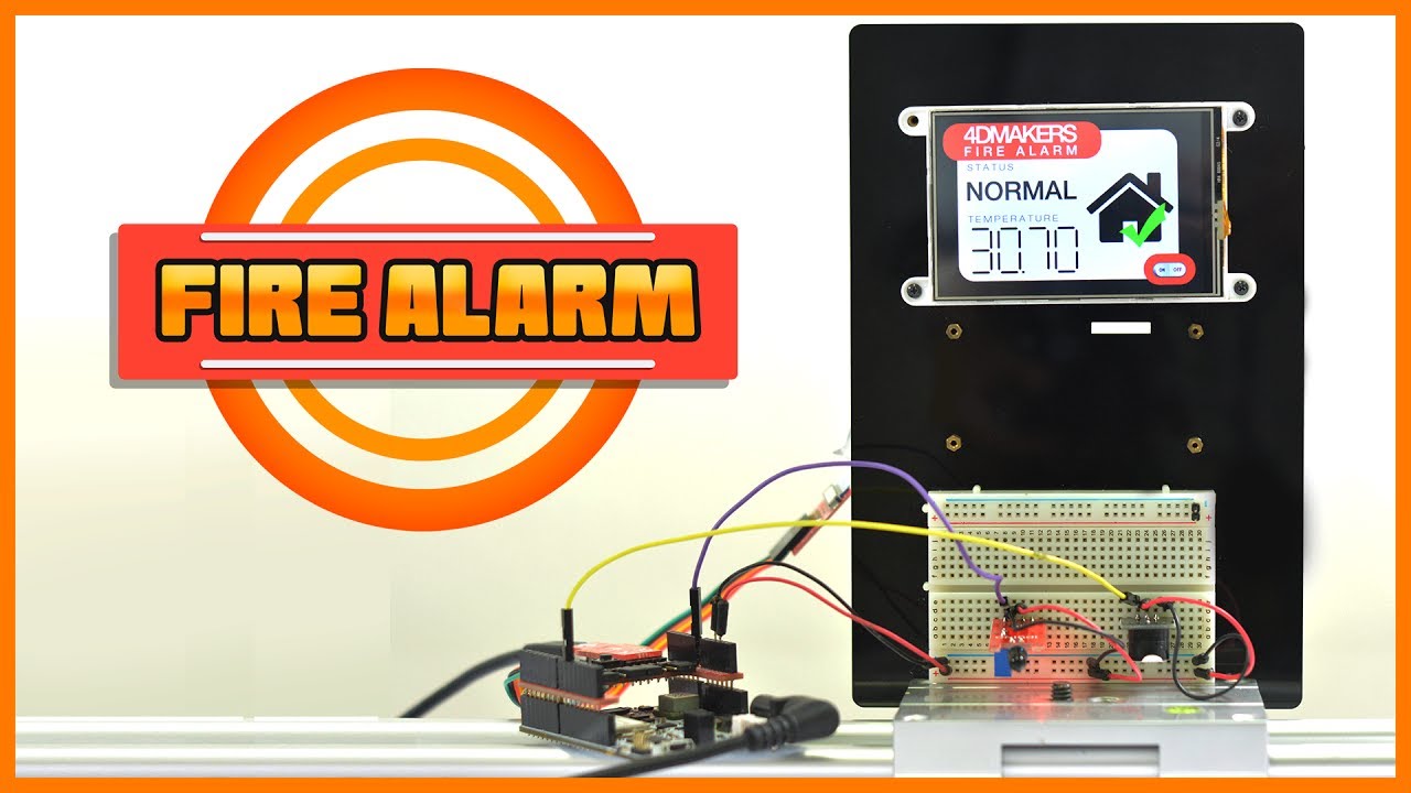 Fire Alarm System featuring 4D Systems' 3.5" HMI Display Module - YouTube